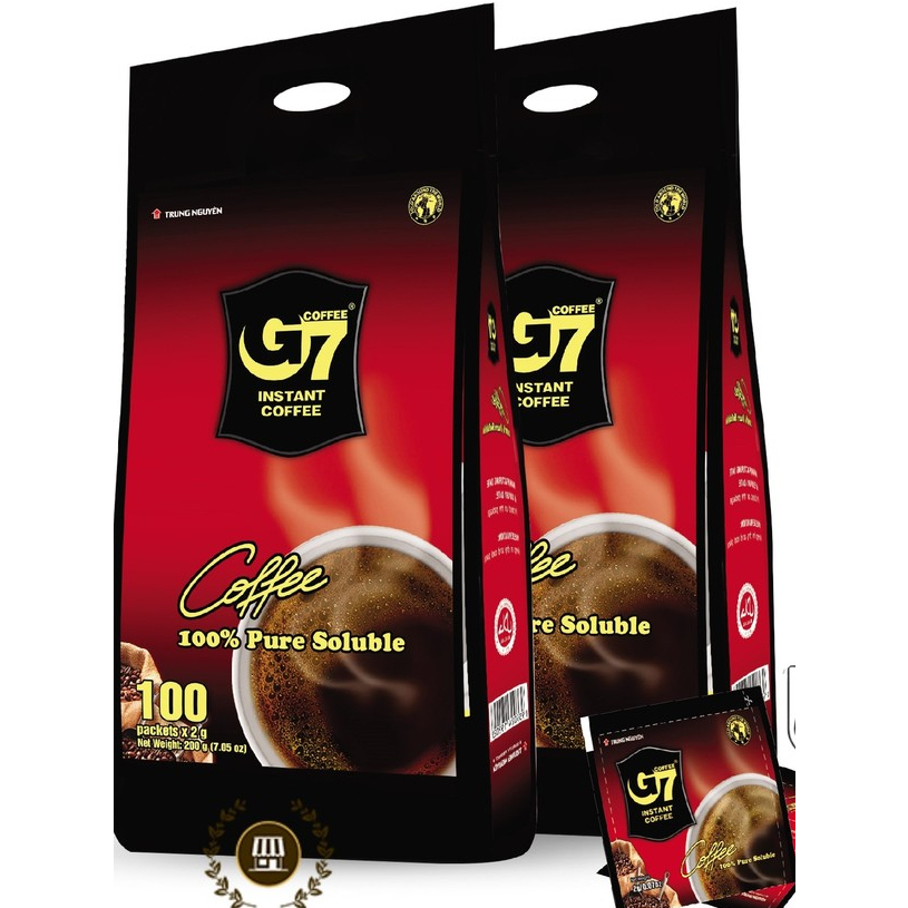 [SG STOCK] Bundle of 2 ~ G7 Pure black 100 sachets bag (200g) Instant ...