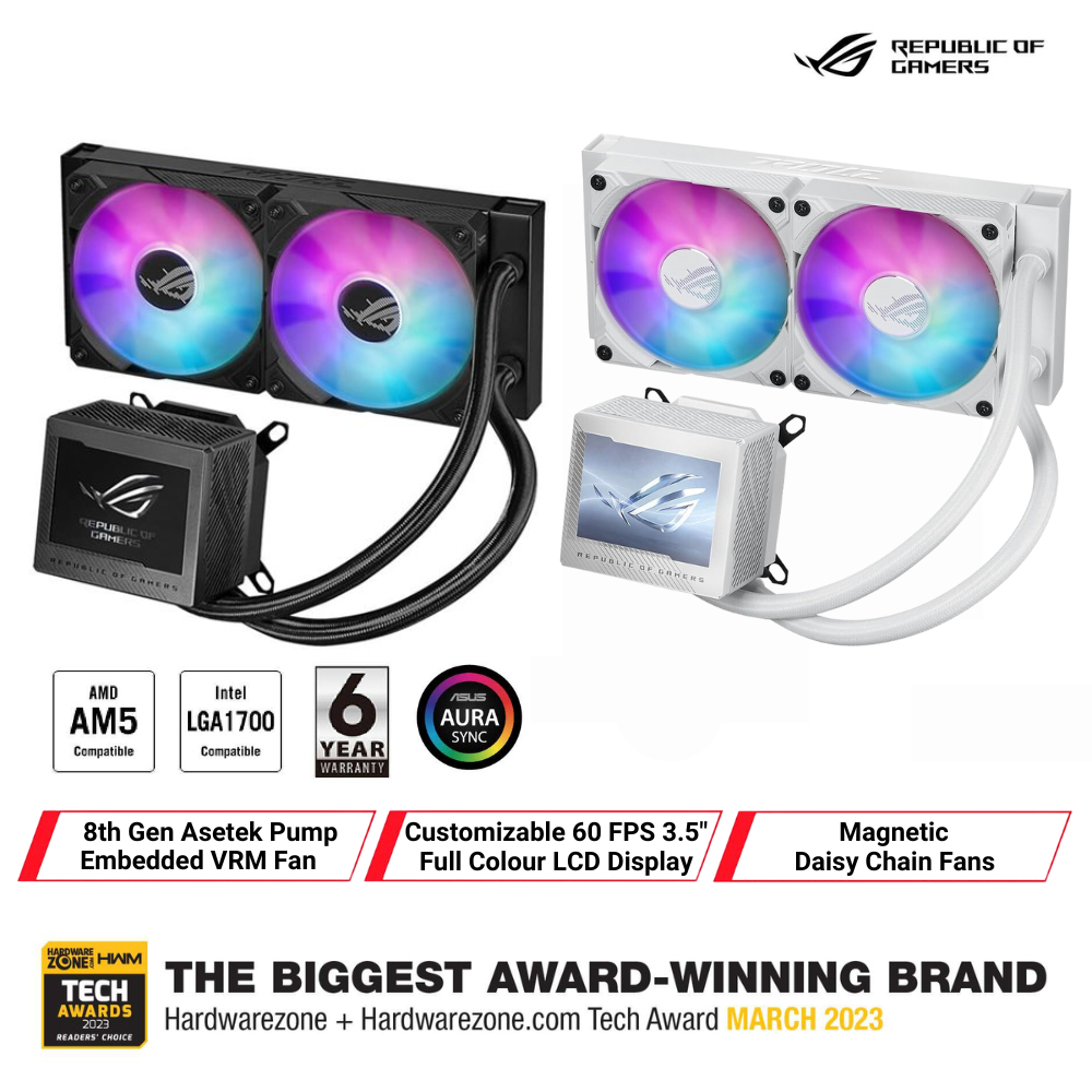 ROG Ryujin III 240 ARGB AIO liquid CPU cooler with 400mm radiator ...