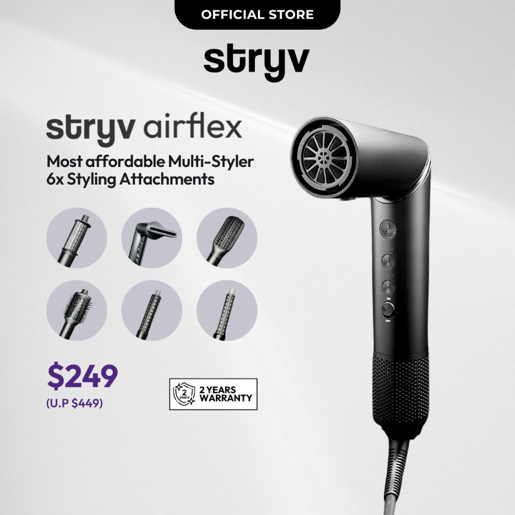 Stryv Airflex 6-In-1 straightener and curler multi-styler and dryer ...