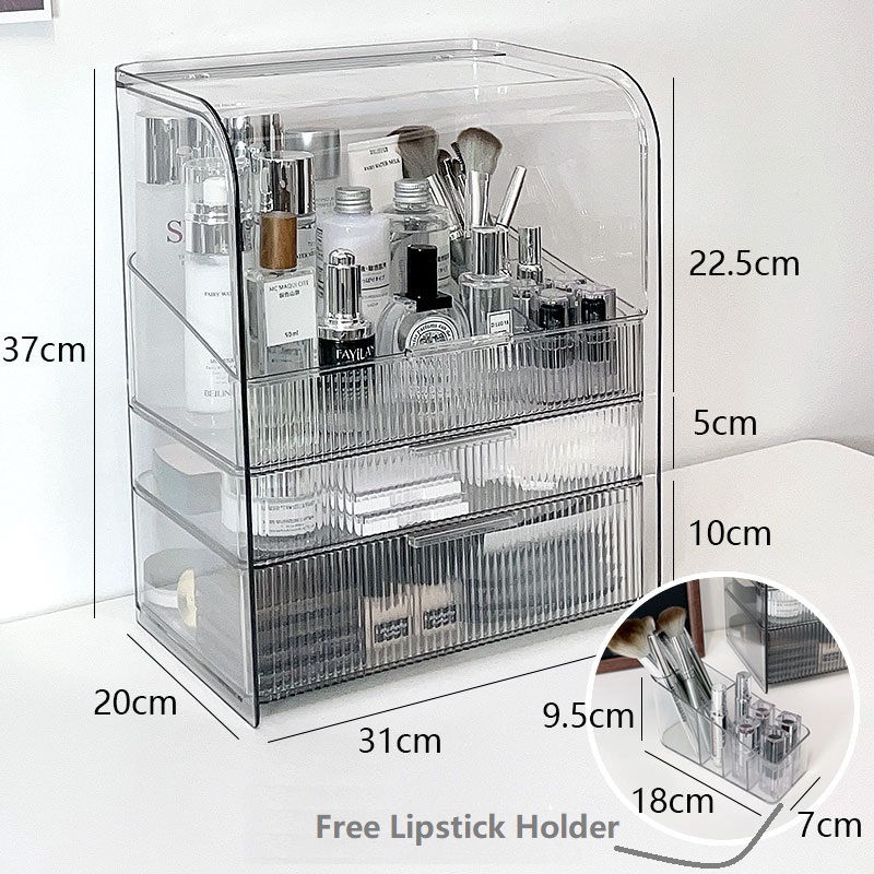 Makeup Organizer Make up Storage Box Large Cosmetic Organiser Brush ...