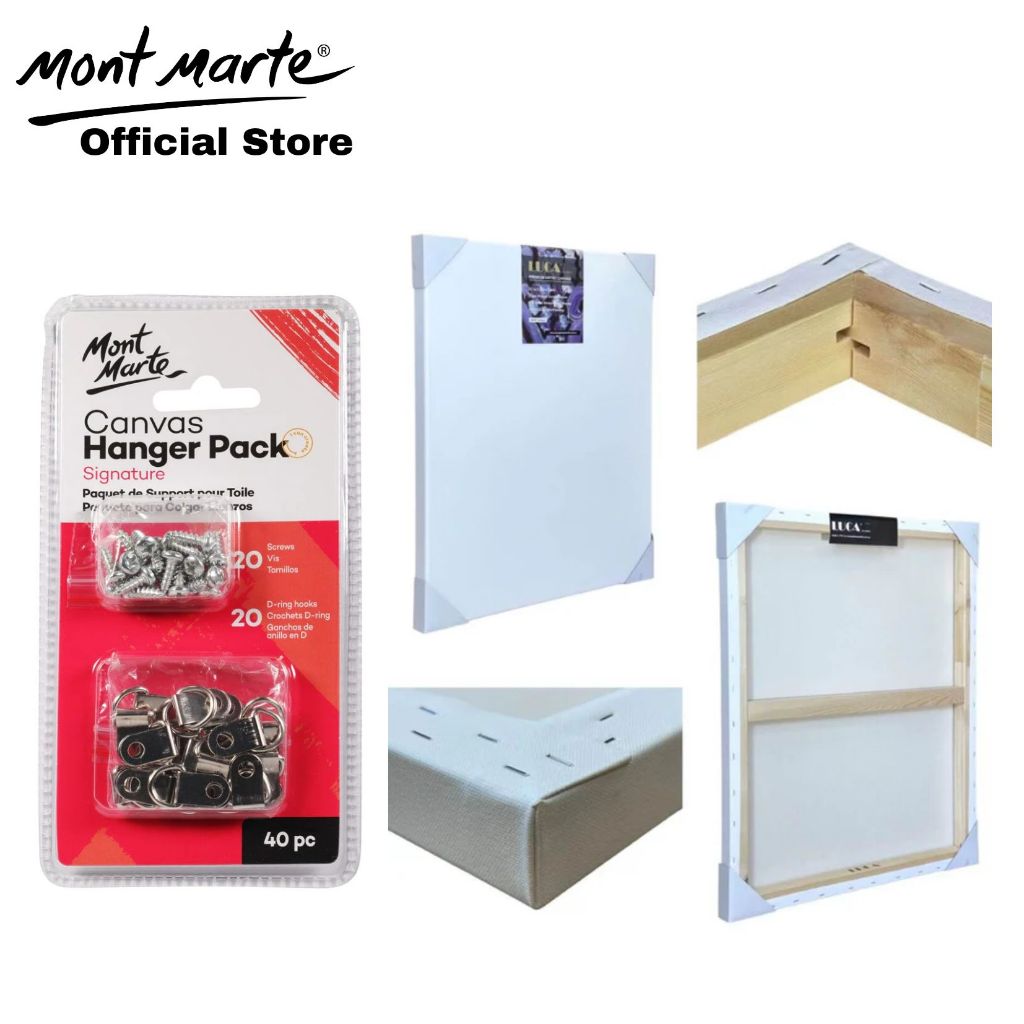 Mont Marte D-Ring Canvas Hanger Pack - Light Weight 40pc | Shopee Singapore