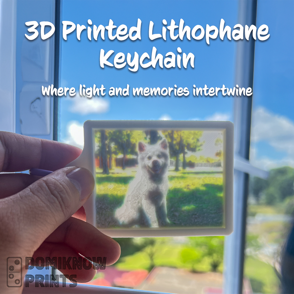 Personalised 3D Printed Lithophane Keychain (Customisable Keychain for ...