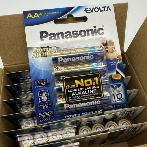Panasonic Evolta AA Premium Alkaline Battery AA (Double A Size) LR6EG/4B | Shopee Singapore