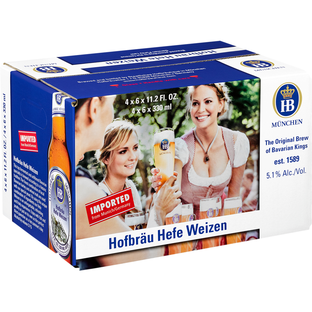 Hofbräu Münchner German Weisse Weissbier Beer / 24x330ml Bottle / BBD ...