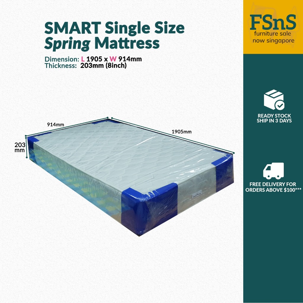 SG Ready Stock SMART Single Size Spring Mattress | Shopee Singapore