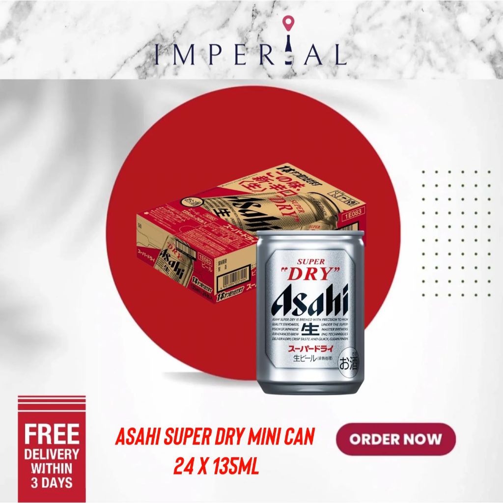 Asahi Super Dry Mini Can - 24X135ML (BBD: 09/2024) | Shopee Singapore