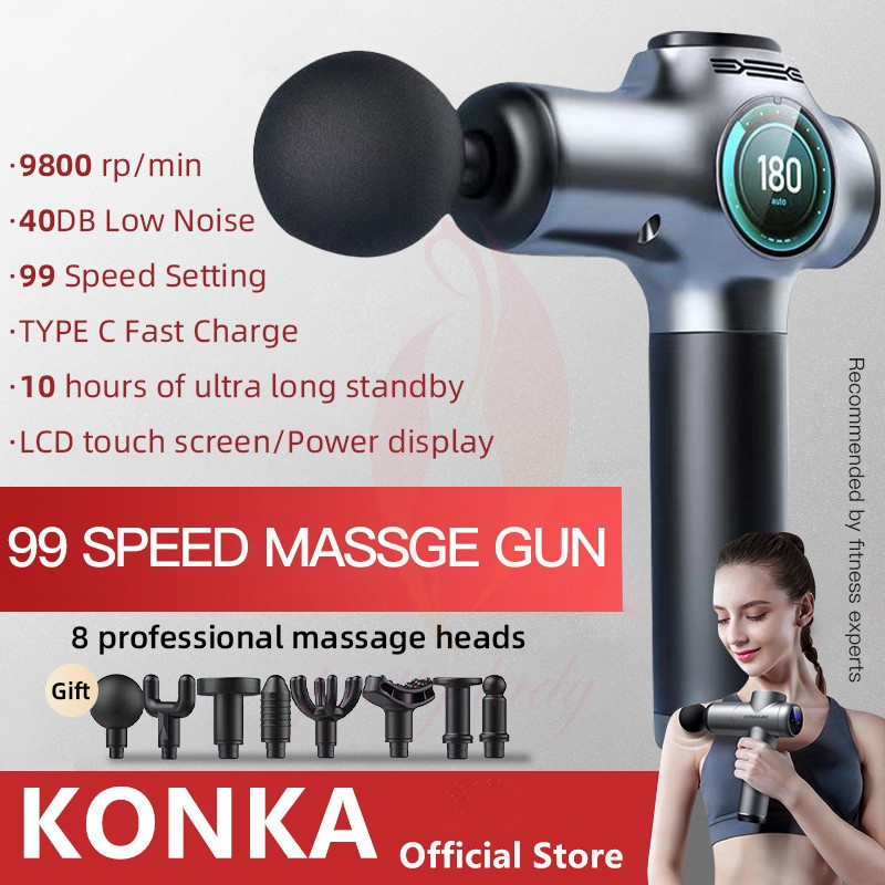 KONKA Massage Gun electric 99 speed fascia gun LED display heads Deep ...