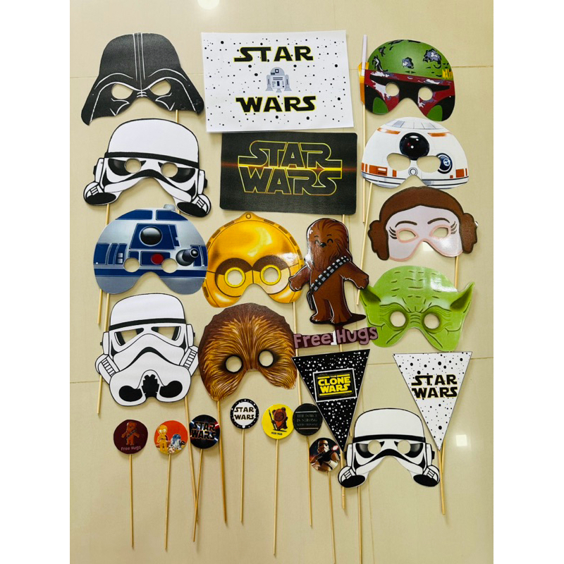 [SG ready stock] 21 piece set star war photobooth props | Shopee Singapore