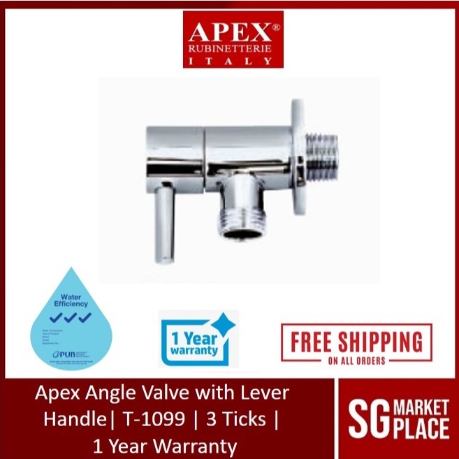 Apex Angle Valve with Lever Handle | T-1099 | Cold Tap | Brass Material ...