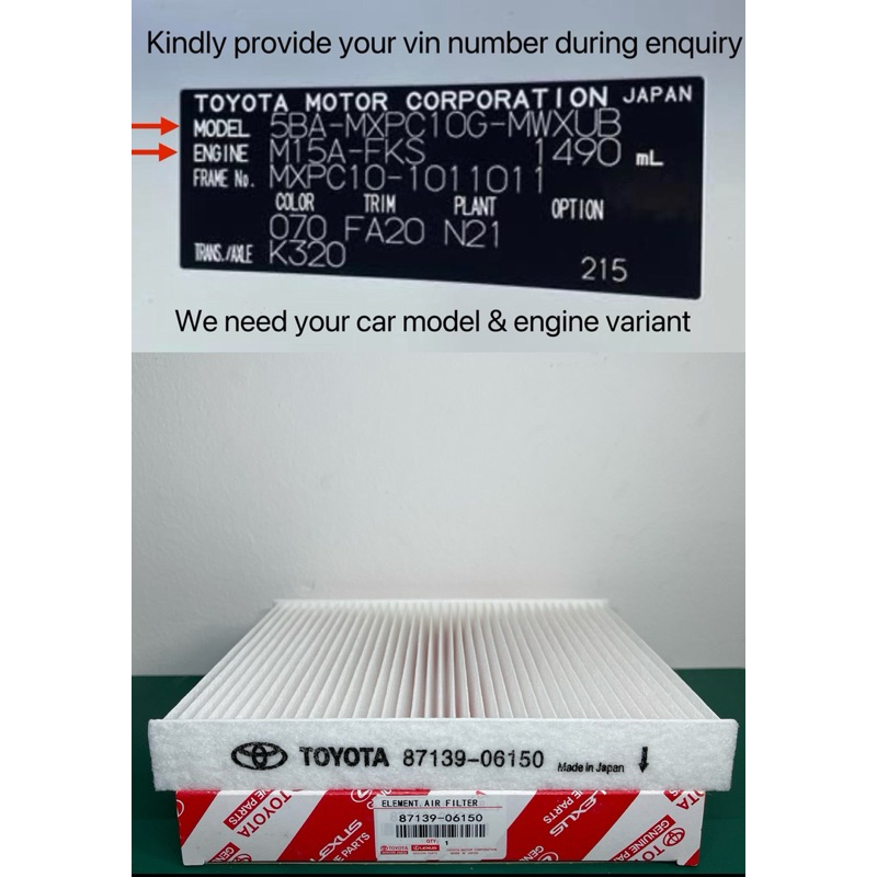 87139-06150 Toyota CHR/Corolla/Camry/Alphard/Noah/Voxy/Esquire/Fortuner ...