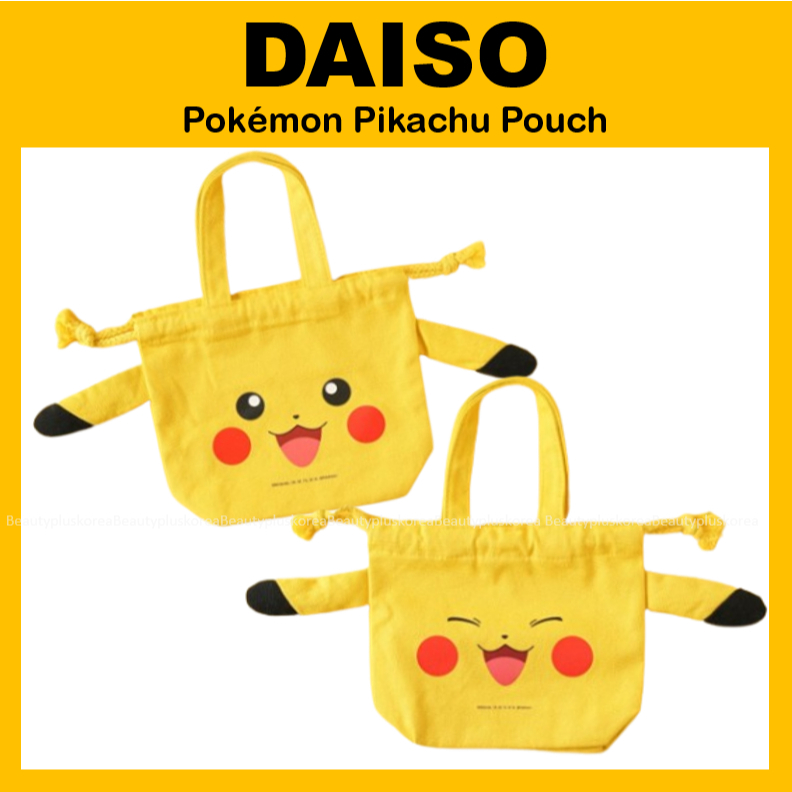 [DAISO] Pokemon Pikachu Handle Pouch (Normal / Smile) | Shopee Singapore