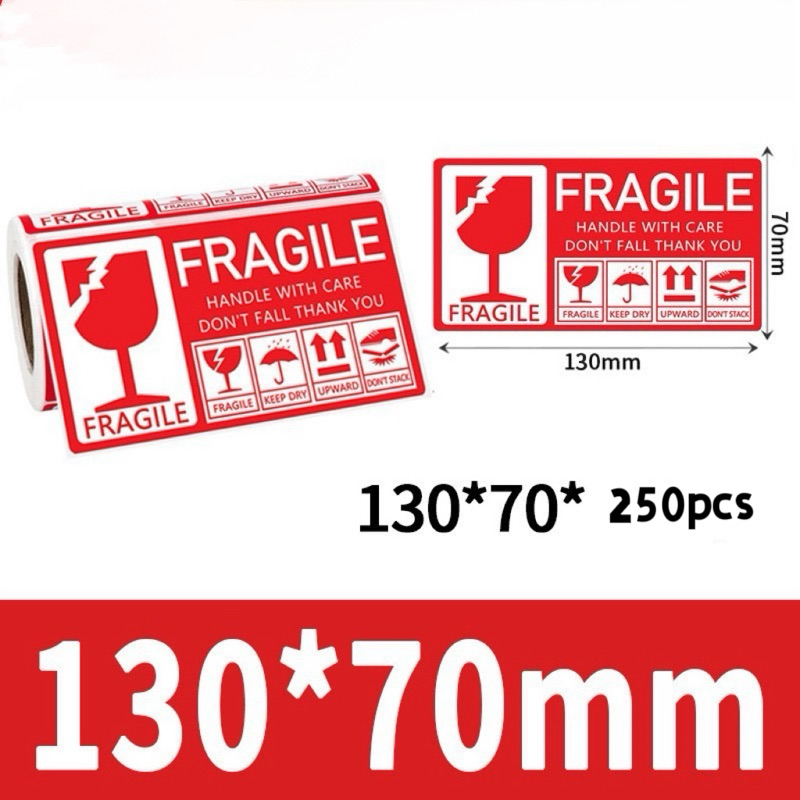 【SG Instock】Large Size Fragile Packing Sticker Shipping Label Handle ...