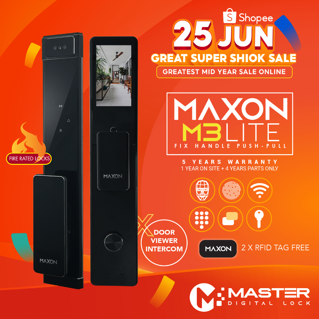 (5years Warranty) ALL-NEW MAXON M3 LITE DOOR VIEWER WIFI DIGITAL DOOR ...