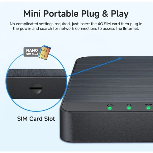 Portable Pocket 4G WIFI SIM Router with LAN RJ45 Modem for Smartphone ...