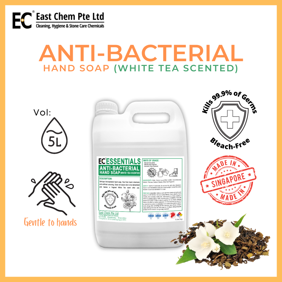 [SG] PREMIUM Anti Bacterial Hand Soap (White Tea Scented) Gel type 5L ...