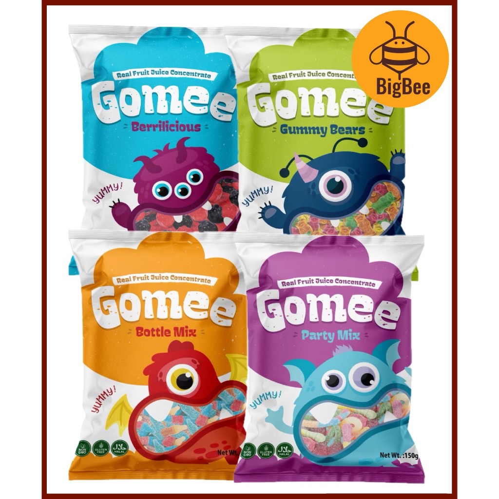 Gomee Gummies Candy - 150g/pack (Halal) Gummy Bears / Berrilicious ...