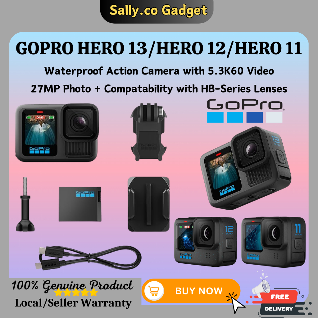 [BrandNew]GoPro Hero 13/Hero 12/Hero 11/Hero 10/Hero 9 Black Waterproof ...