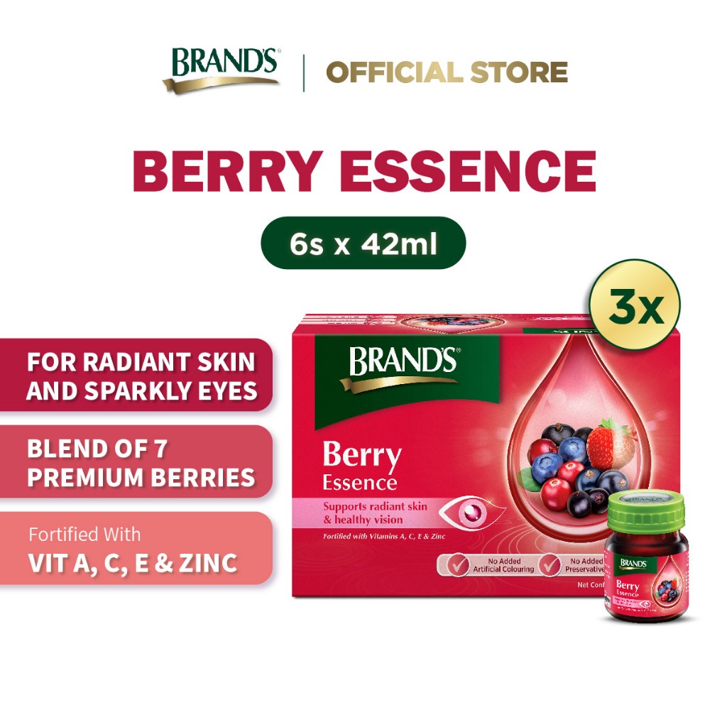 [Bundle of 3] BRAND'S® Berry Essence | 6x42ml | For radiant skin ...
