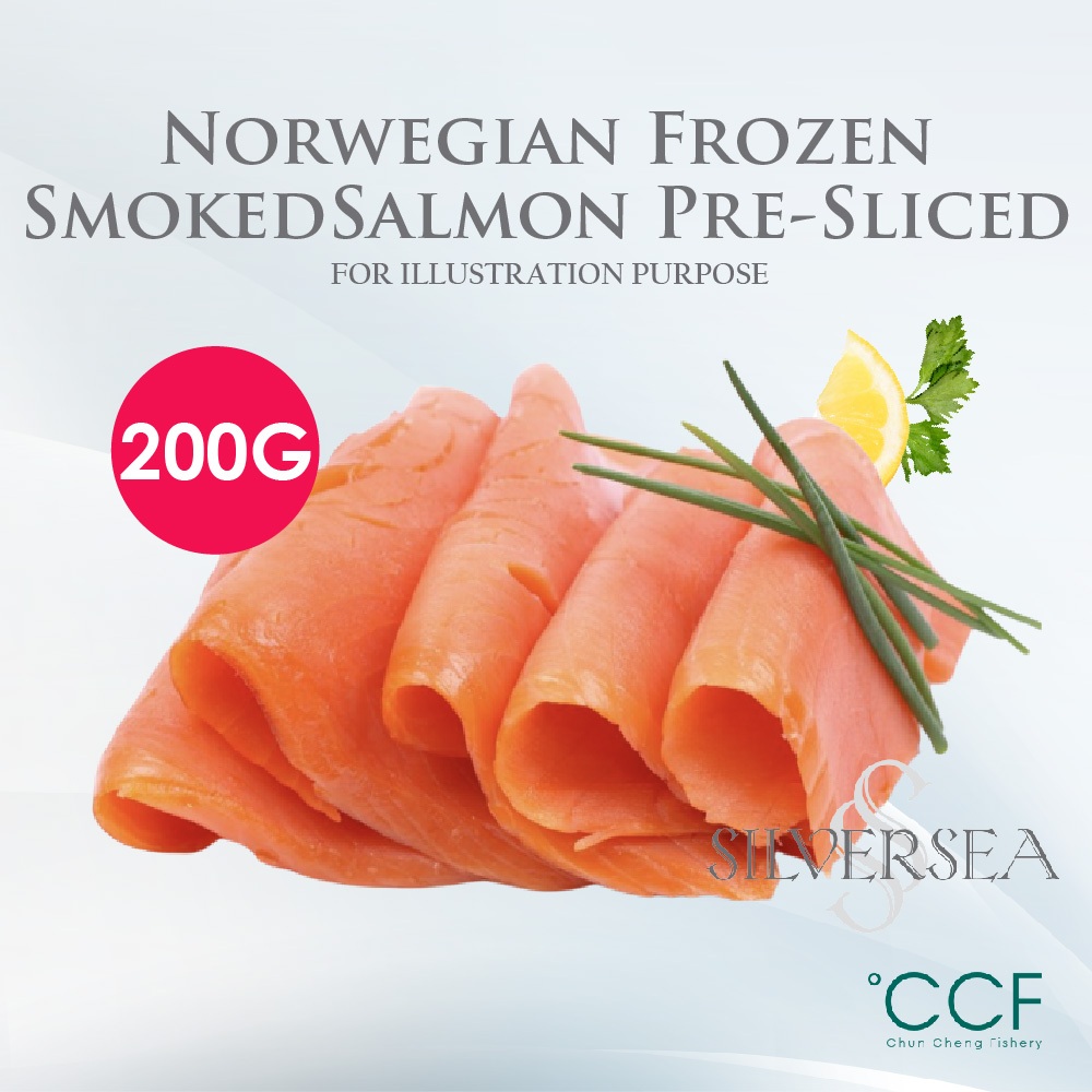 Norwegian Frozen Smoked Salmon Pre-Sliced 100G - 200G, Package of ...