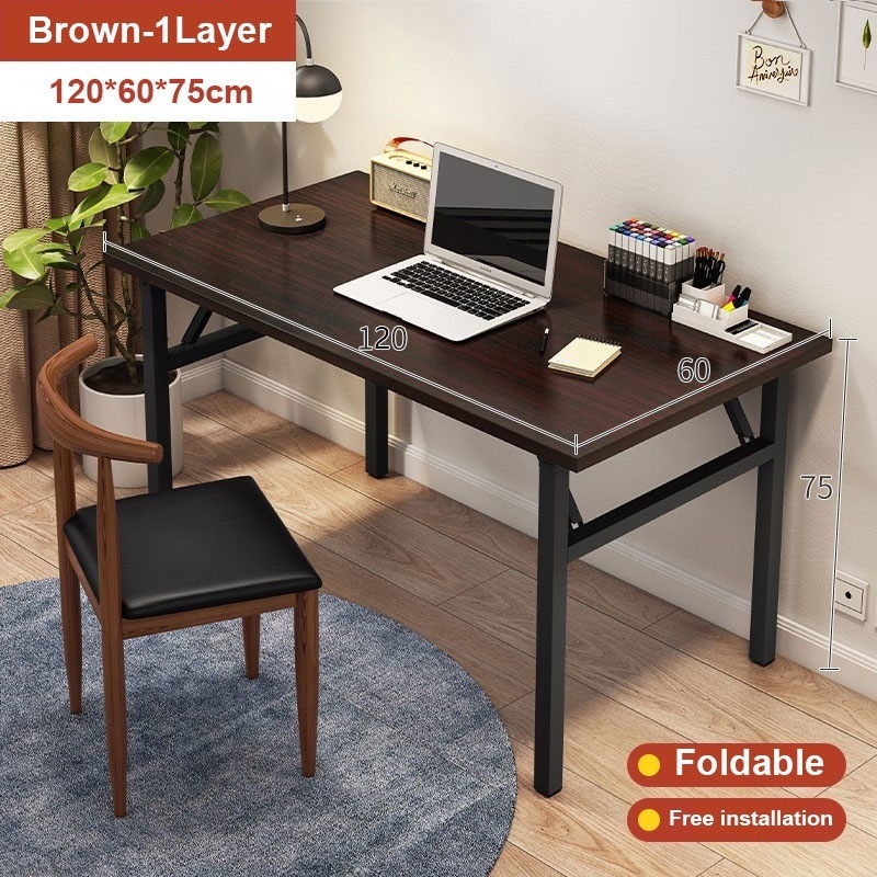 PM【Free installation】80/100/120cm Folding Table Dining Table Foldable ...