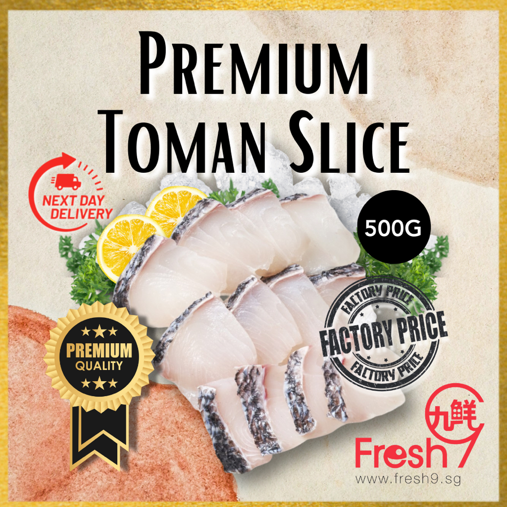 [Fresh9] Premium Toman Slice/Snake Head Slice (500g/pkt) Fish Seafood ...