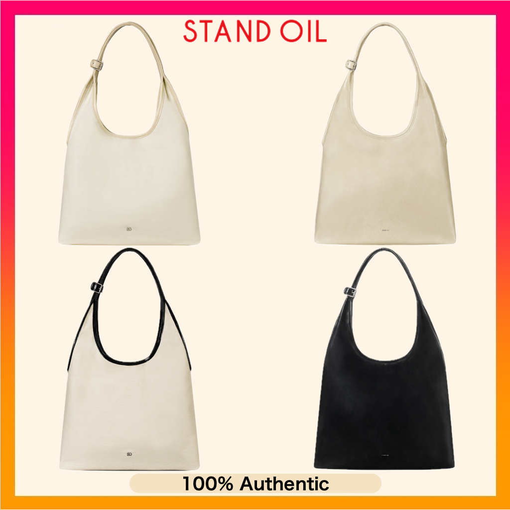 STAND OIL Ringo Bag Reversible Canvas/Leather Shoulder Bag - 3 Colors ...