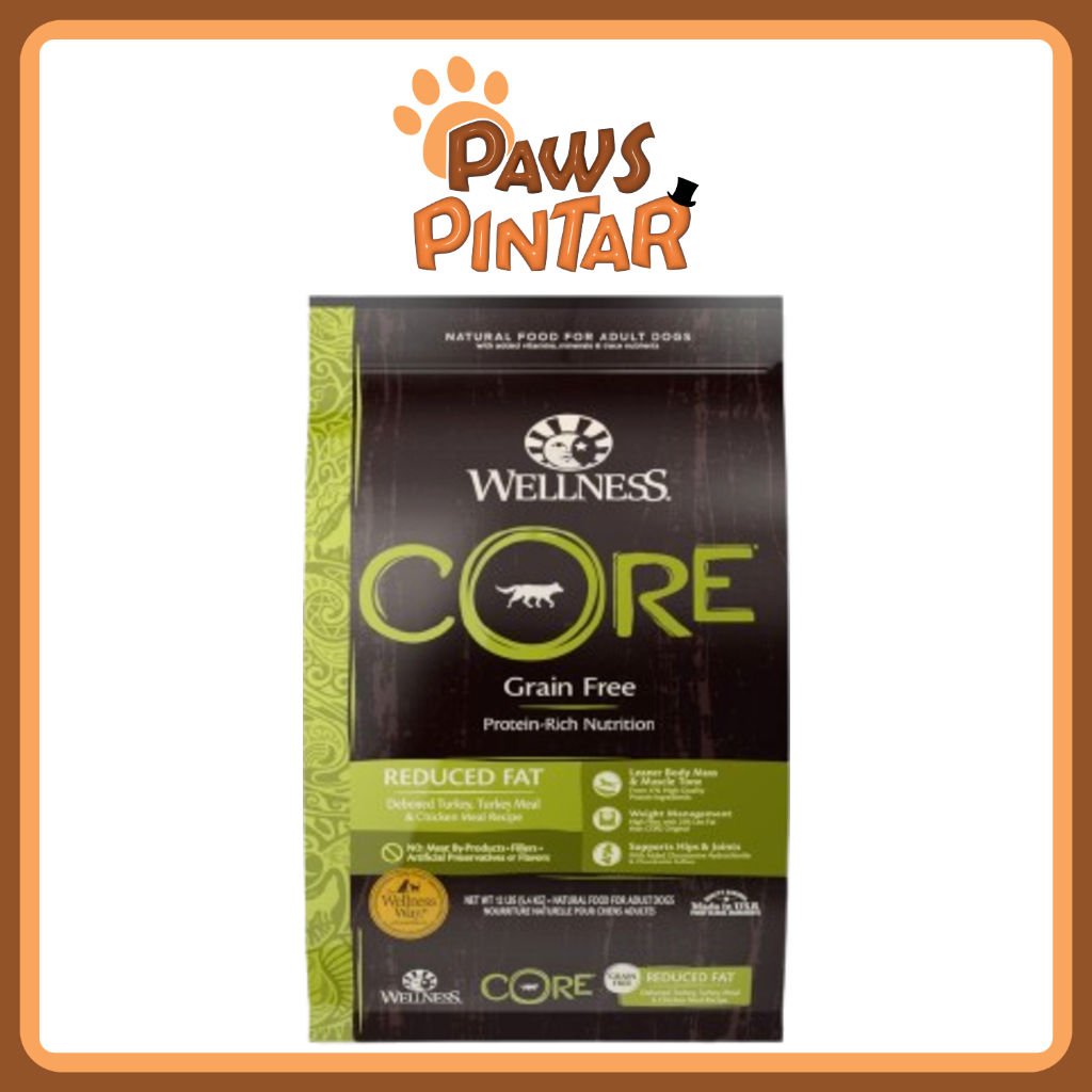 Wellness Core Grain-Free Dry Dog Food - Reduced Fat (3 Sizes) | Shopee ...