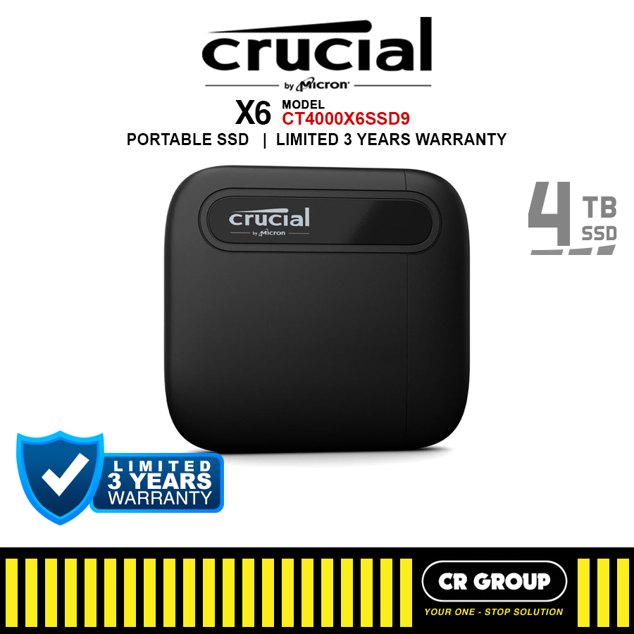Crucial X6 - External Portable SSD - Support PC, Mac, Android, PS4 ...