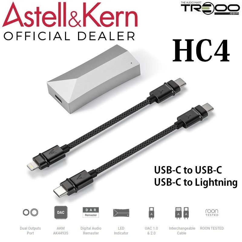 Astell&Kern HC4 Type-C to 3.5mm/4.4mm Balanced Portable USB DAC ...