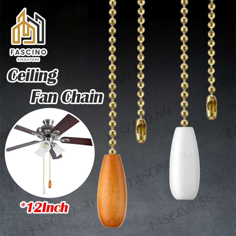 【SG】12Inch Ceiling Fan Chain Pulls Wooden Extension Pull Chain for ...