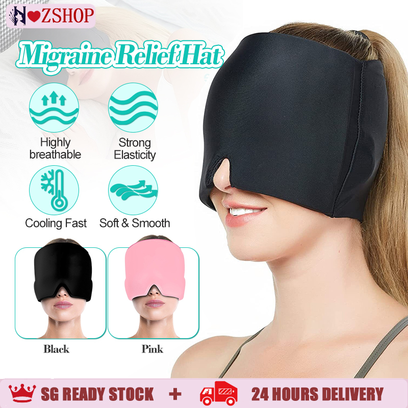 【SG】NEW Double Layer Migraine Relief Gel Cap/Headache Relief Hat/Stress ...
