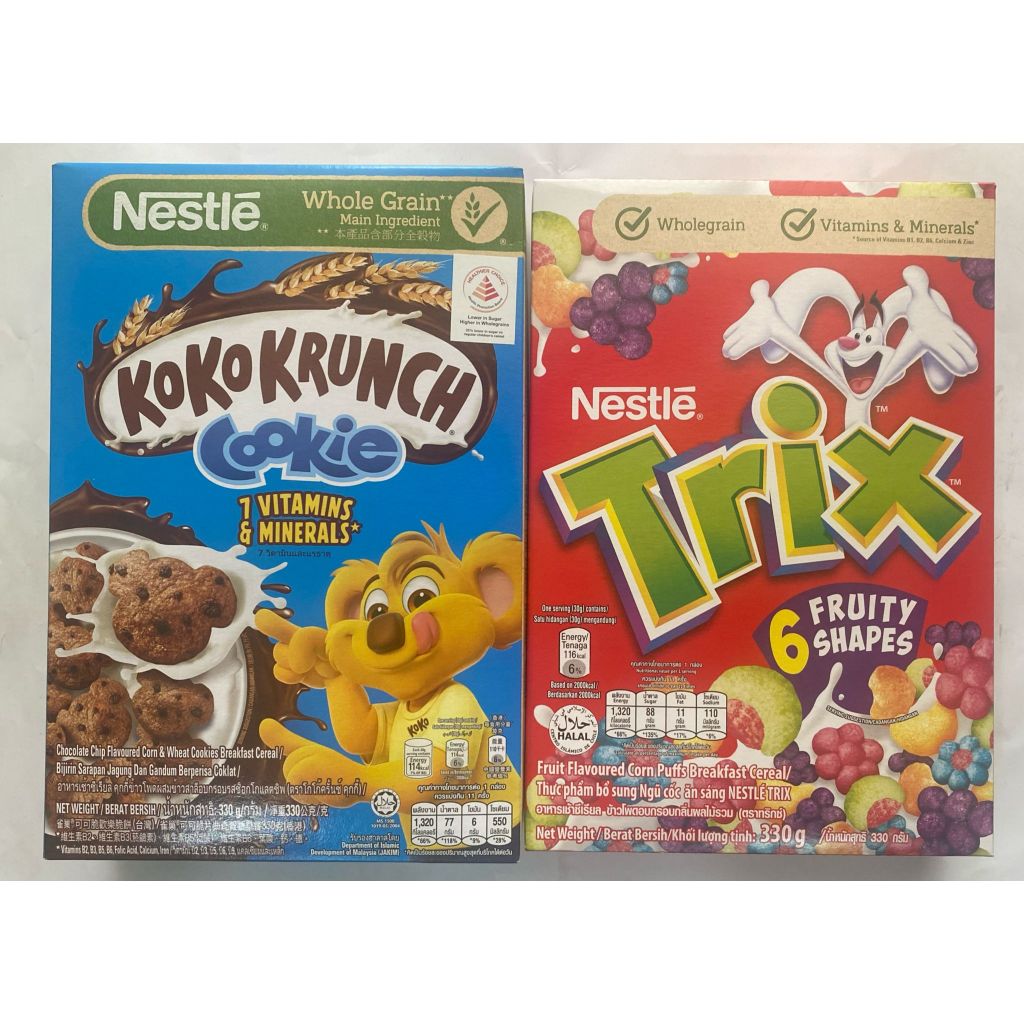 Nestle Cereal Koko Krunch Cookie/Trix Fruit Flavored Corn ( 330g ...