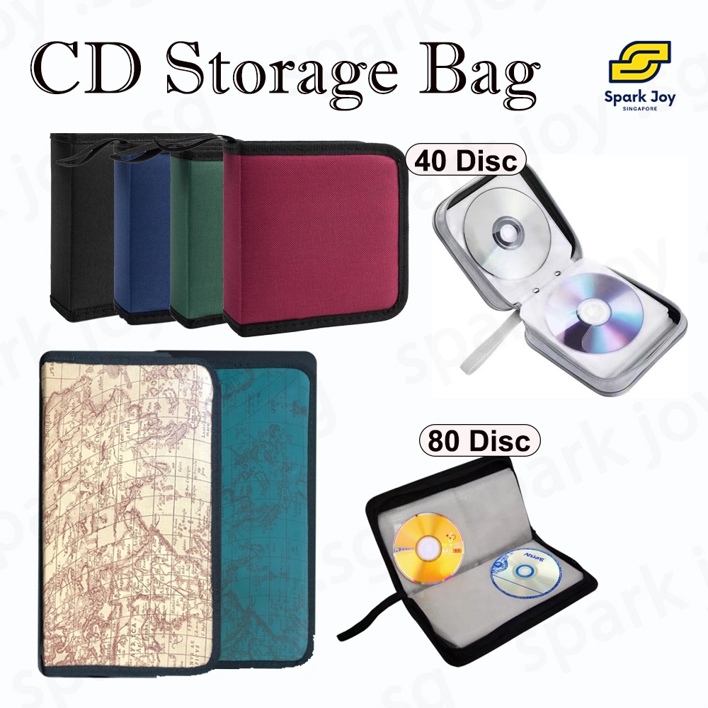 【SG】40 /80 Disc Car Storage CD DVD Discs Storage Bag CD Organizer ...