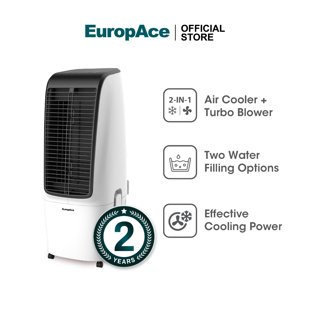 EuropAce 20L Air Cooler + Turbo Blower with Remote Control | ECO7208DWH ...