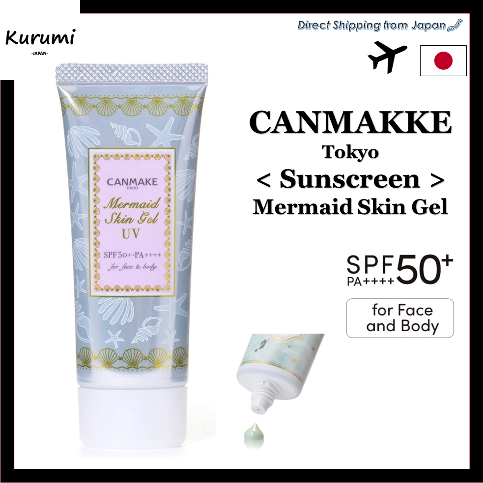 Canmake Mermaid Skin Gel UV C01 CICA Mint Sunscreen Gel SPF 50+ PA++++, Made in Japan, Canmake ...