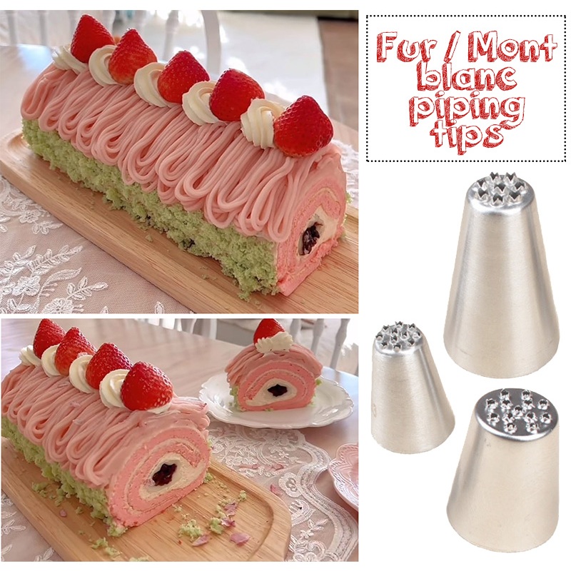 Grass hair fur piping tip mont blanc decorating nozzle multi opening tip 233, 234, 235 | Shopee ...