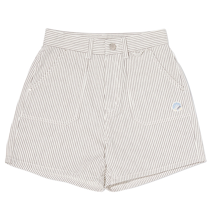 [KIRSH] CHERRY STRIPE DENIM SHORT PANTS (LIGHT GRAY) | Shopee Singapore