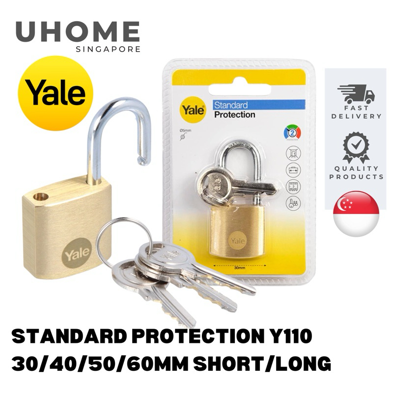 Yale Standard Padlock Y110 Series Available In 30, 40, 50, 60mm (Short & Long) | Shopee Singapore