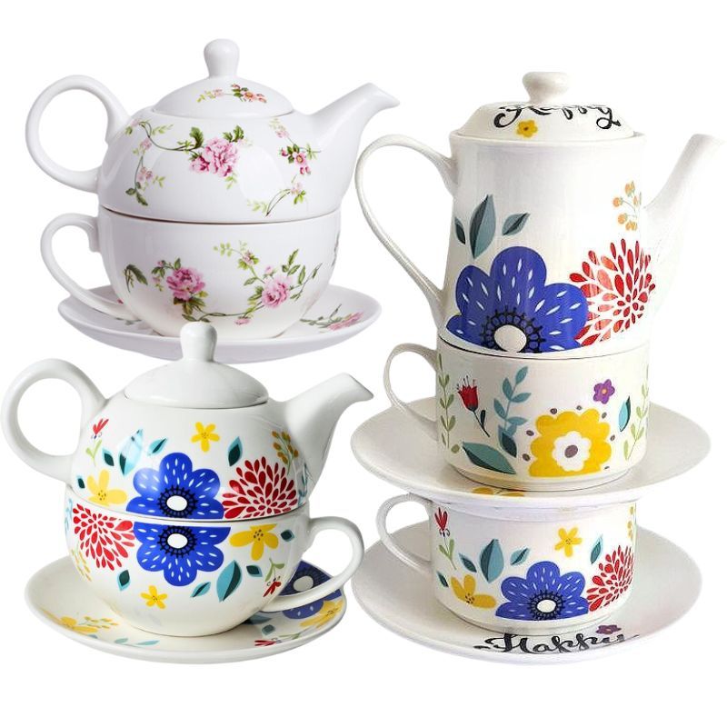 TRUFFULA FOREST - Assorted Stackable Ceramic Floral Teapot Set | Shopee ...