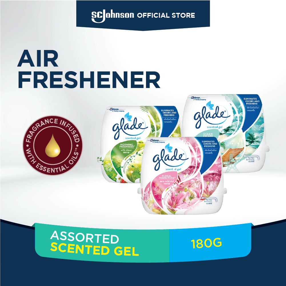 Glade Room Air Freshener Scented Gel 180g (Assorted Scents) | Shopee ...