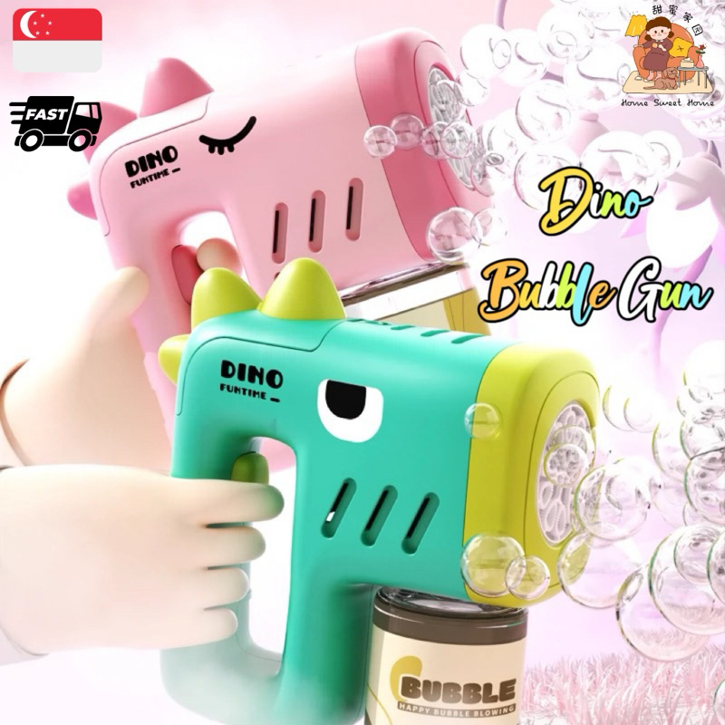 [SG] Bubblegun ️ Kids Bubble Machine Dinosaur Bubble Gun Bubble Wand ...