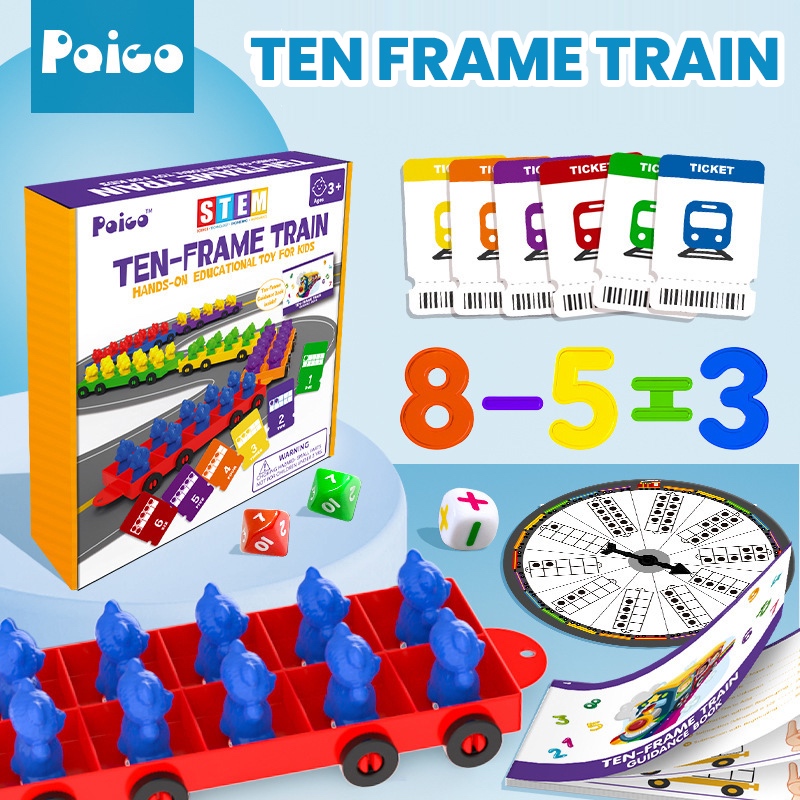 🌟SG LOCAL STOCK🌟 Ten Frame Train Classification Count Sort Match Colour ...