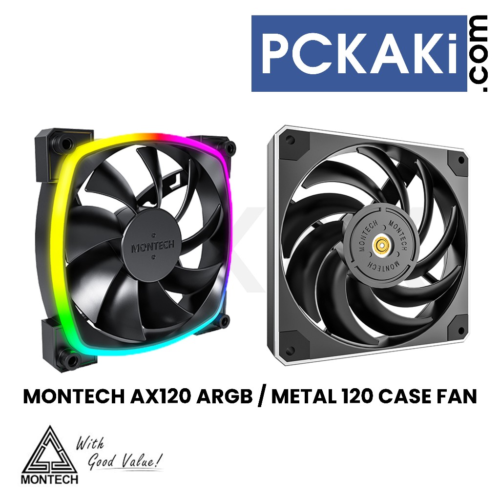 MONTECH METAL 120 / AX120 ARGB / RX120 REVERSE ARGB PWM 120mm SINGLE ...