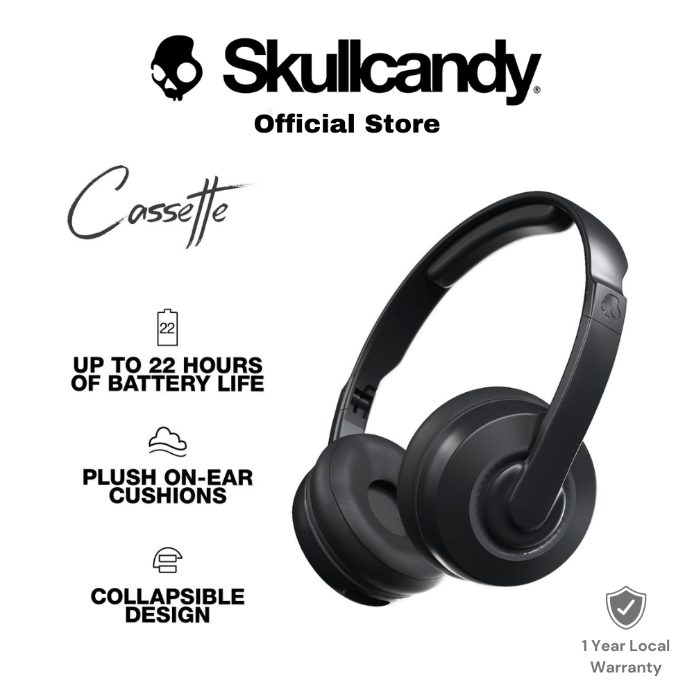 Skullcandy Cassette Wireless On-Ear Headphones with Rapid Charge, Up to ...
