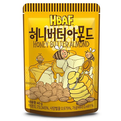 [KR] HBAF Korean Honey Butter Almonds Snack 40g | Shopee Singapore
