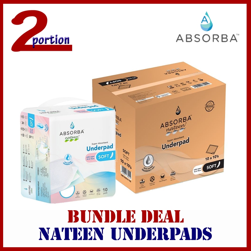 [BUNDLE SET] ABSORBA UNDERPAD / COMFORT PAD - 10s | Shopee Singapore