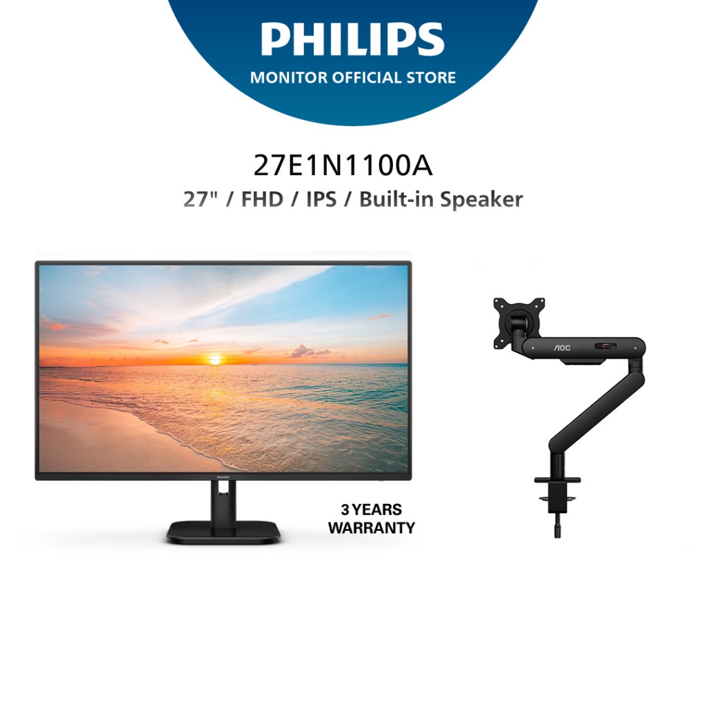 [3.3 BUNDLE SPECIAL] Philips 27E1N1100A 27" Full HD IPS 100Hz LCD ...
