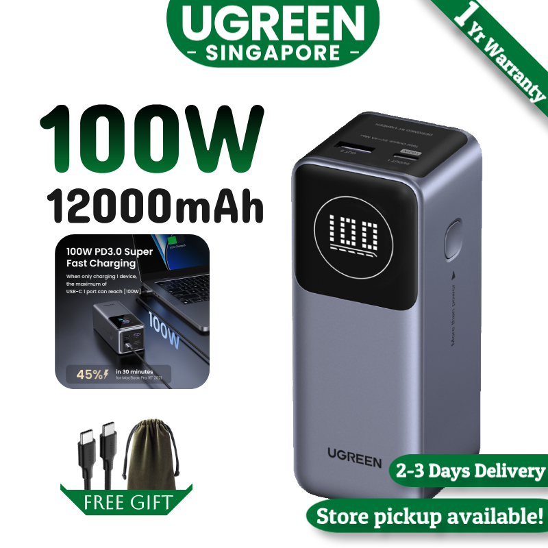 UGREEN 12000mAh Laptop Powerbank PD 100W Fast Charging Power Bank for ...