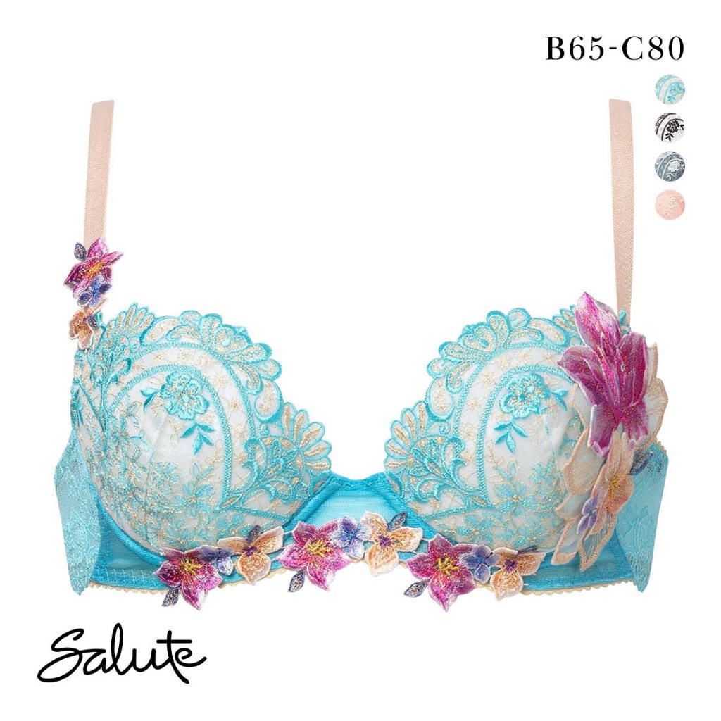 Wacoal Salute 13G BTJ413 P-UP push-up bra (Sizes B-C)(40BTJ413BCW3 ...