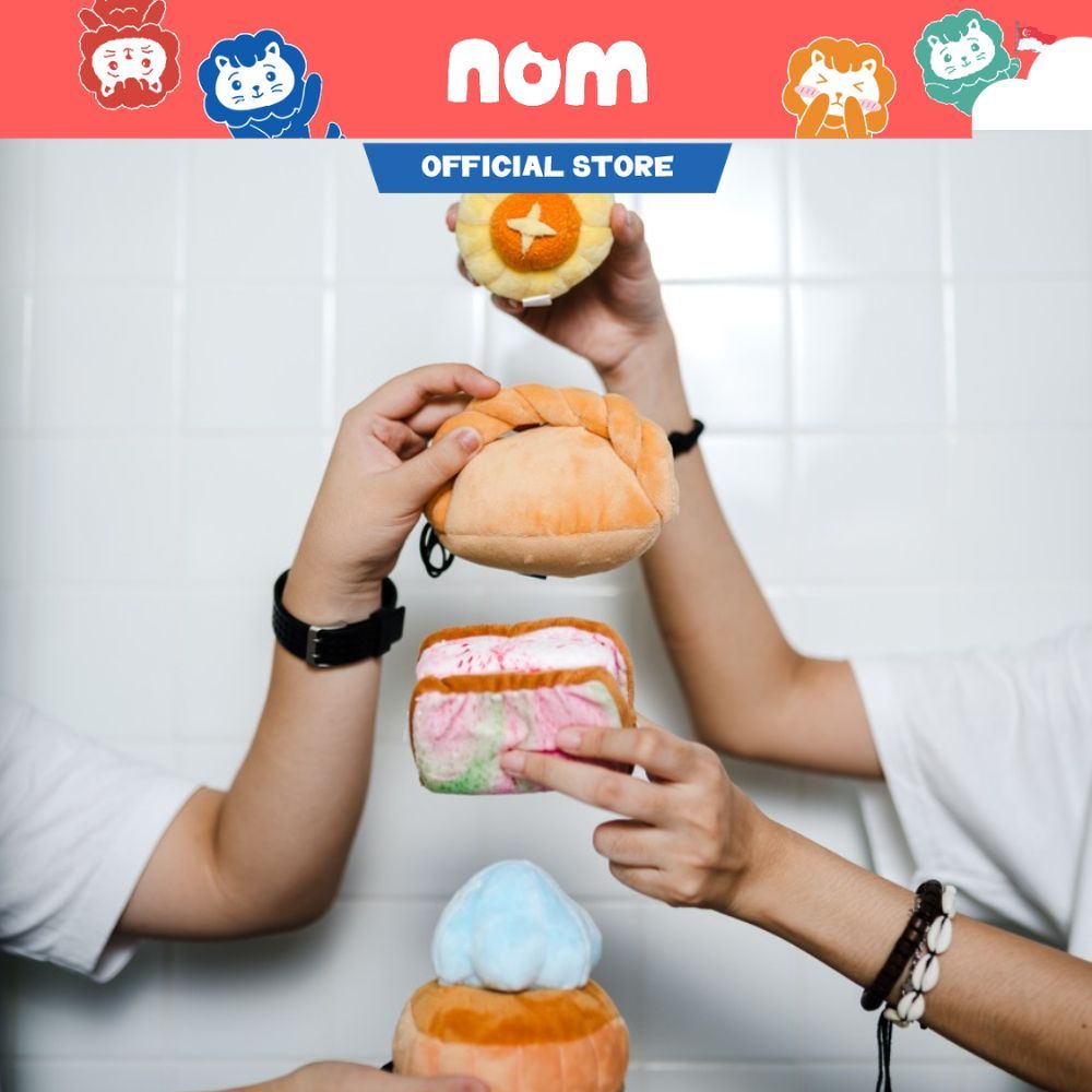 Nom Singapore Iconic Kueh & Food Keychain Pouch - Mini Plush Toy ...